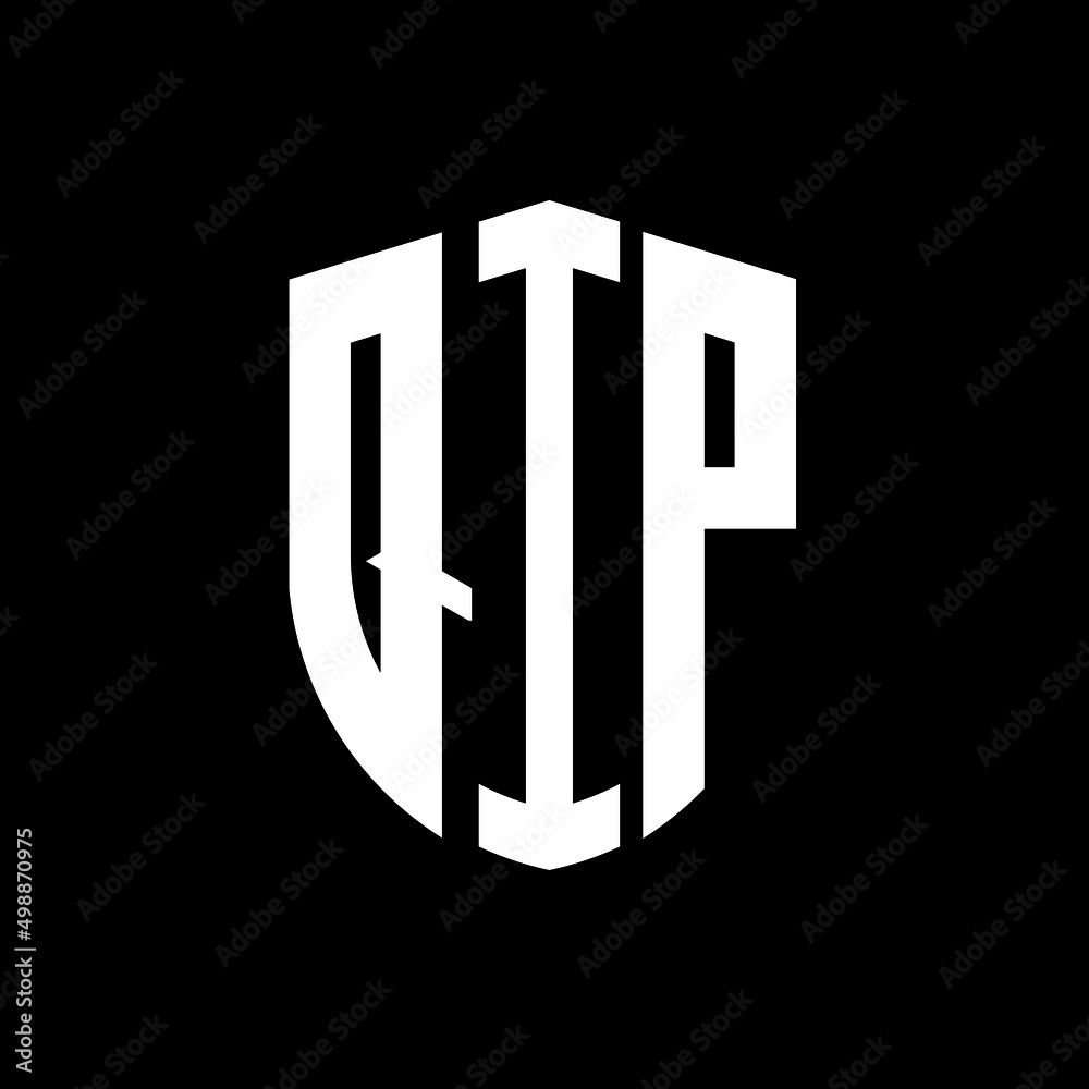 QIP letter logo design. QIP modern letter logo with black background ... QIP letter logo design. QIP modern letter logo with black background ...