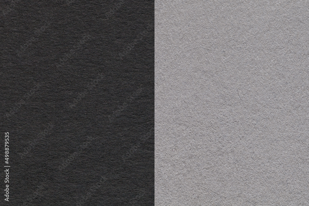 Texture of craft black and gray paper background, half two colors ...