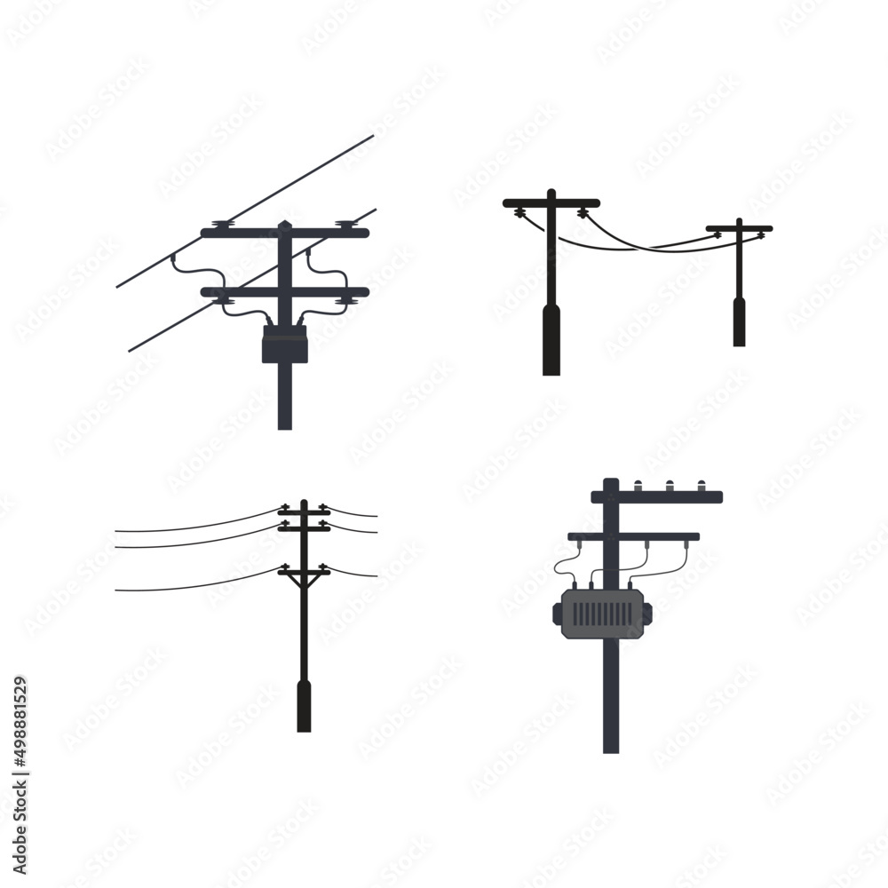 power pole logo Stock Vector | Adobe Stock