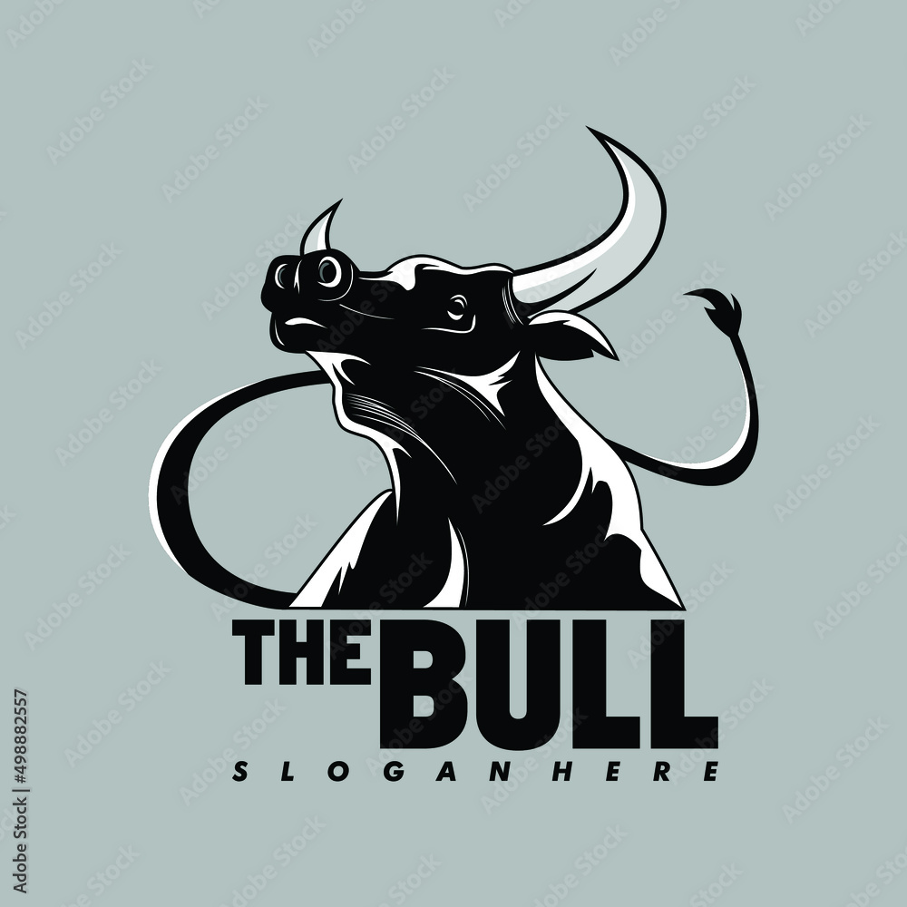 bull logo design bull vector head bull logo Stock Vector | Adobe Stock