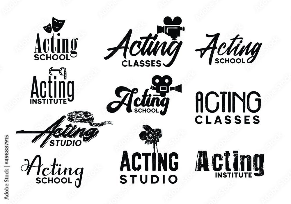 Acting School Vector Logo Acting Institute Symbol Acting Classes acting-school-vector-logo-acting-institute-symbol-acting-classes
