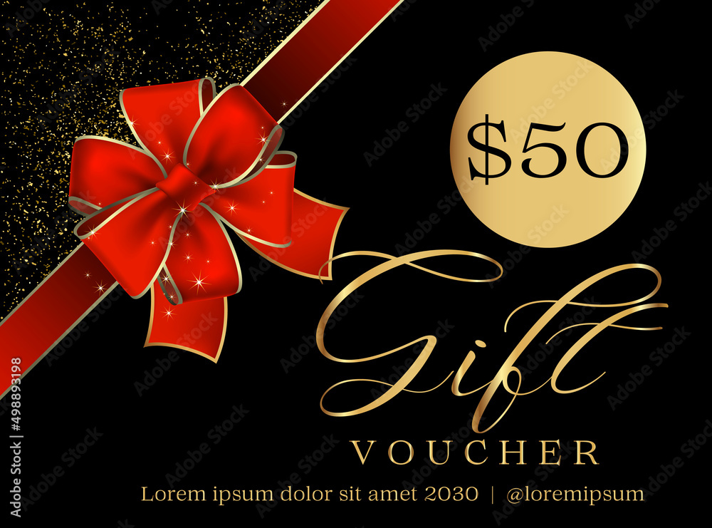 50 Dollar Gift Voucher Template. Gift Voucher Template Promotion Sale ...