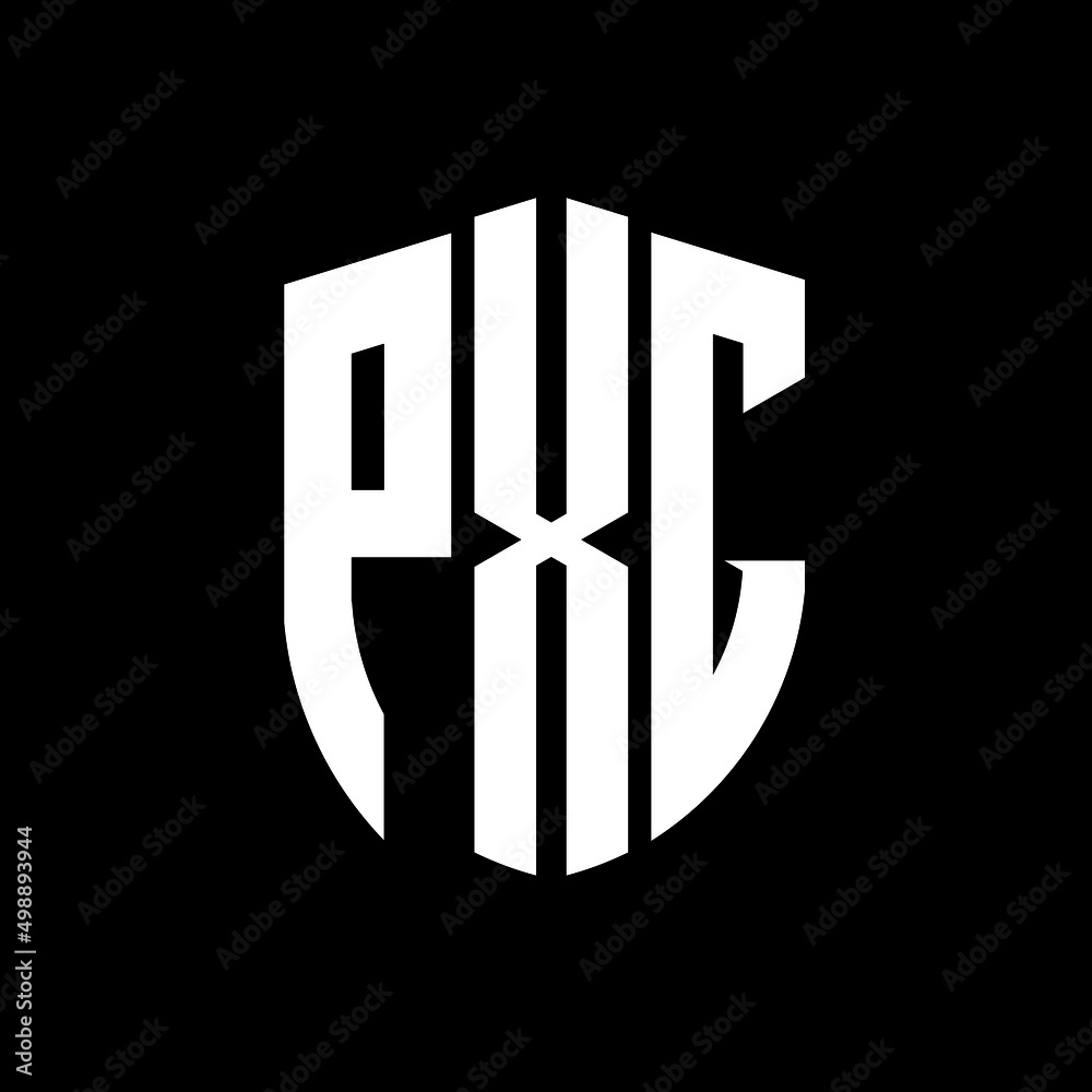 PXG letter logo design. PXG modern letter logo with black background ...