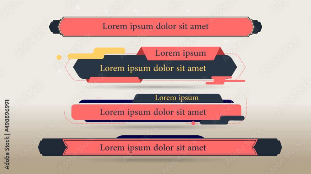 Lower thirds infographic Shapes suitable for after effects and motion graphic. Stock Vector ...