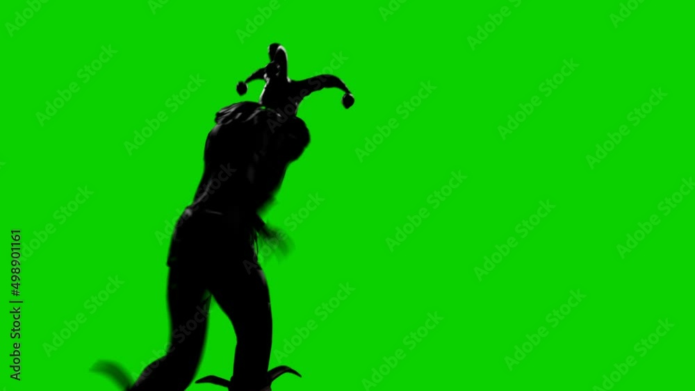 The Nightmare Jester dances. The clown dances a spooky dance ...