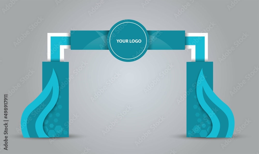 exhibition stand Gate entrance vector with for mock up event display ...