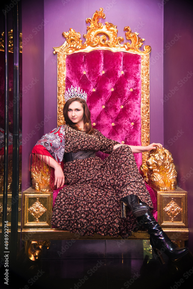 Princess Sitting On Throne