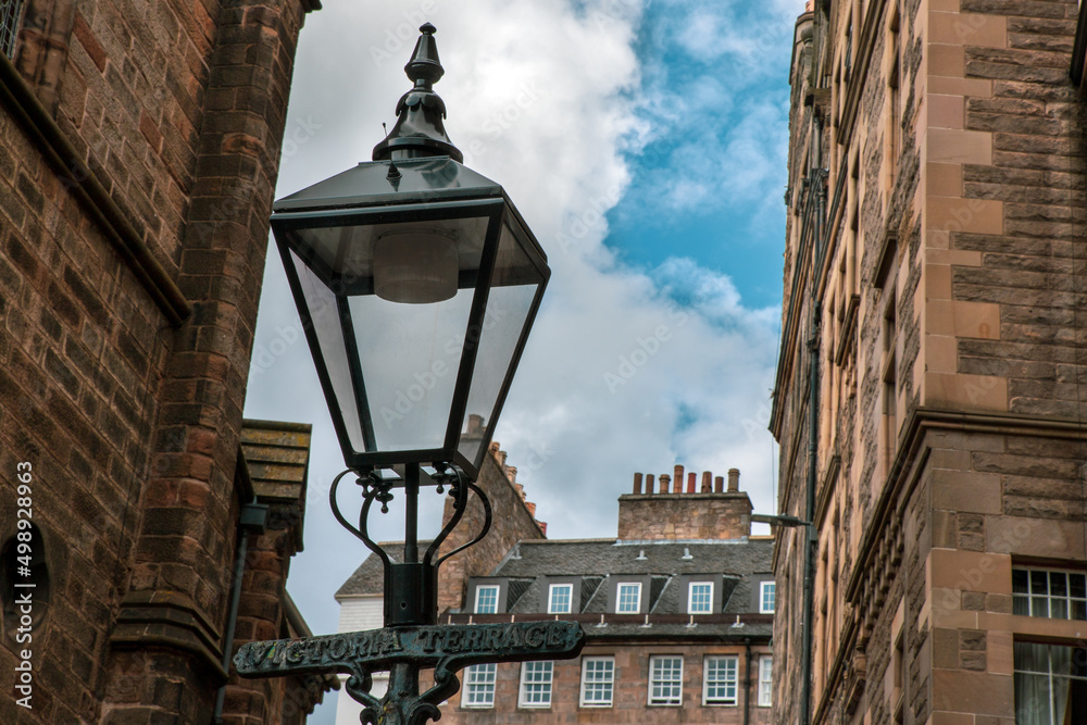 Edinburgh Old Town, Scotland. UK. Area of centuries-old buildings and ...
