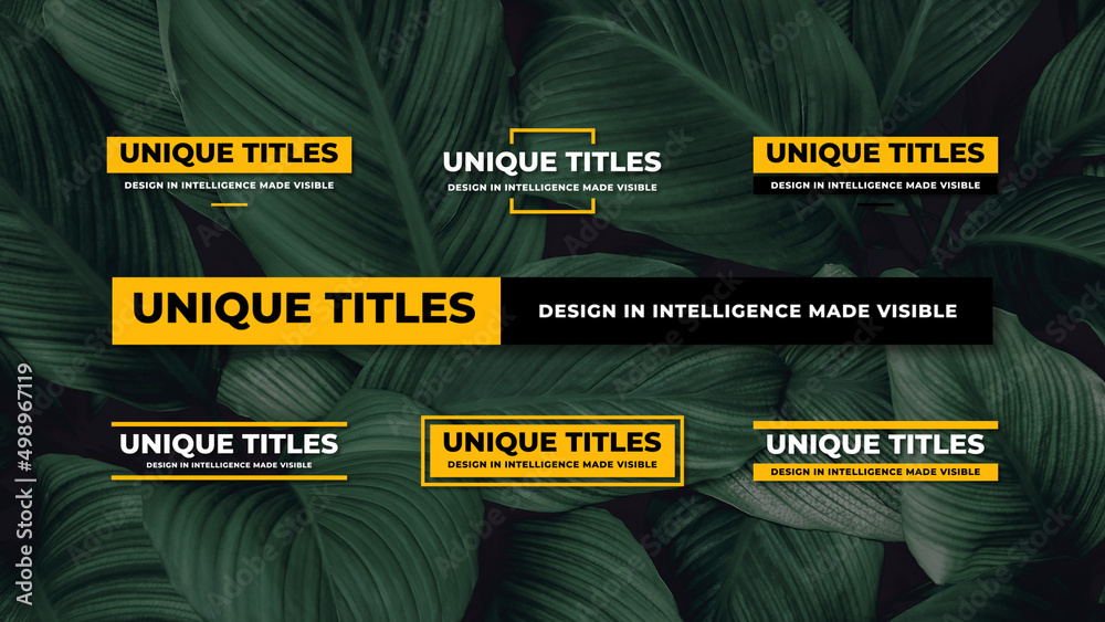 Cool and Stylish Titles Stock Template | Adobe Stock