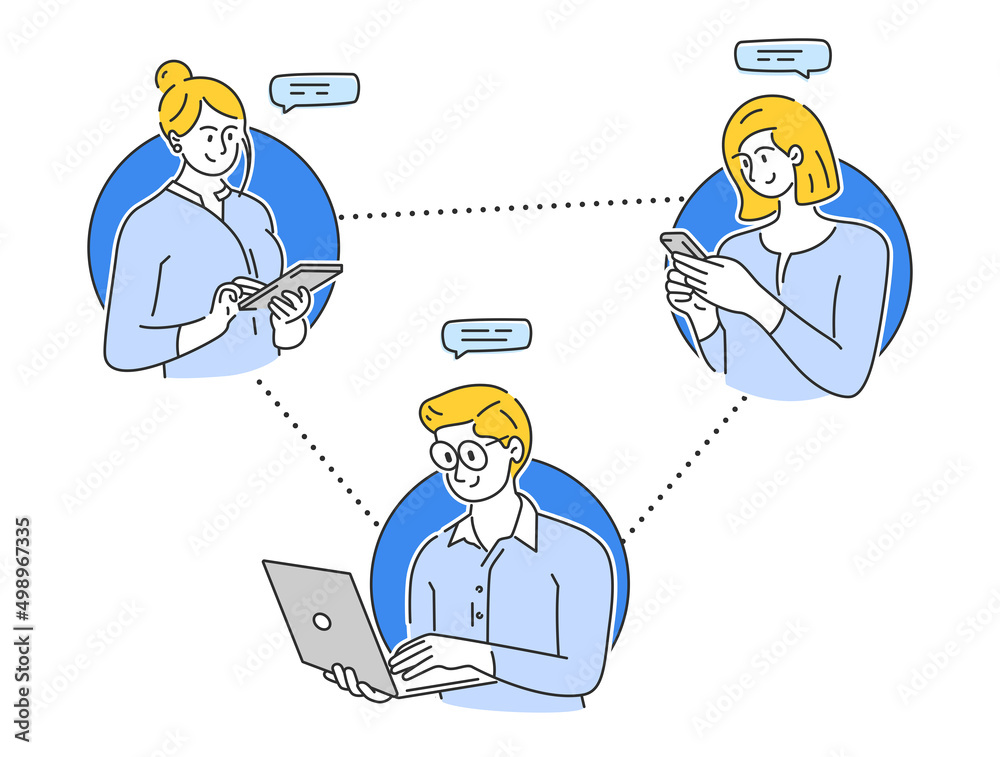 Landing Page Template Of Geeky Woman Working Online At Office Table