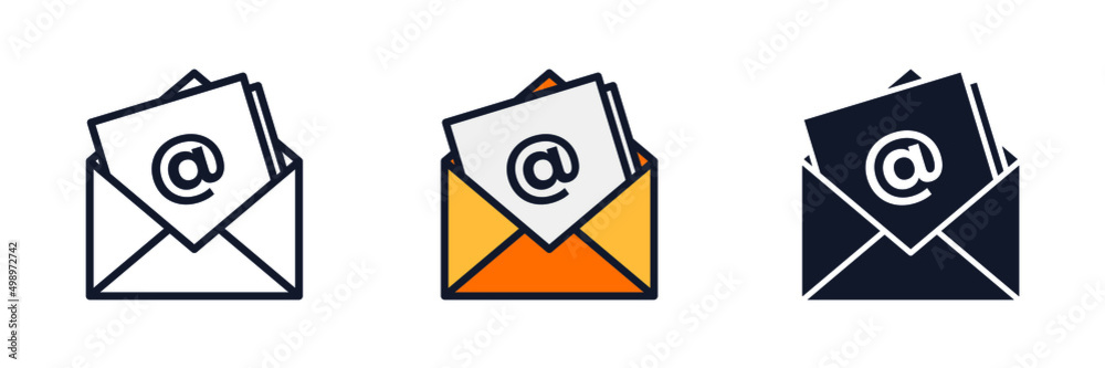 email icon symbol template for graphic and web design collection logo ...