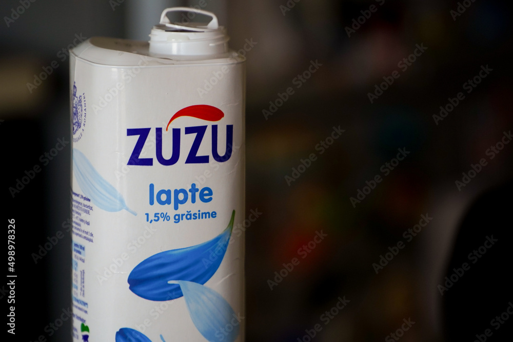 zuzu milk box. detail. Albalact was a Romanian company founded in 1971 ...