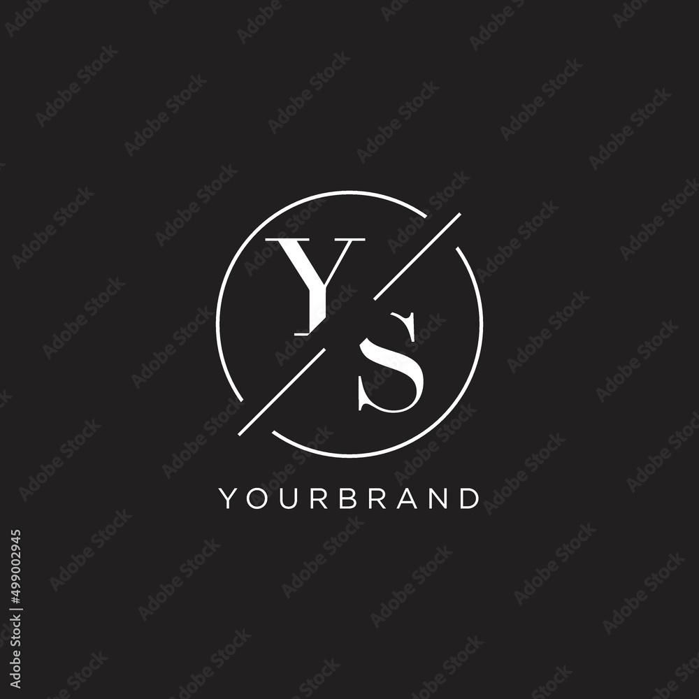 Letter YS logo with simple circle line. Creative look monogram logo ...