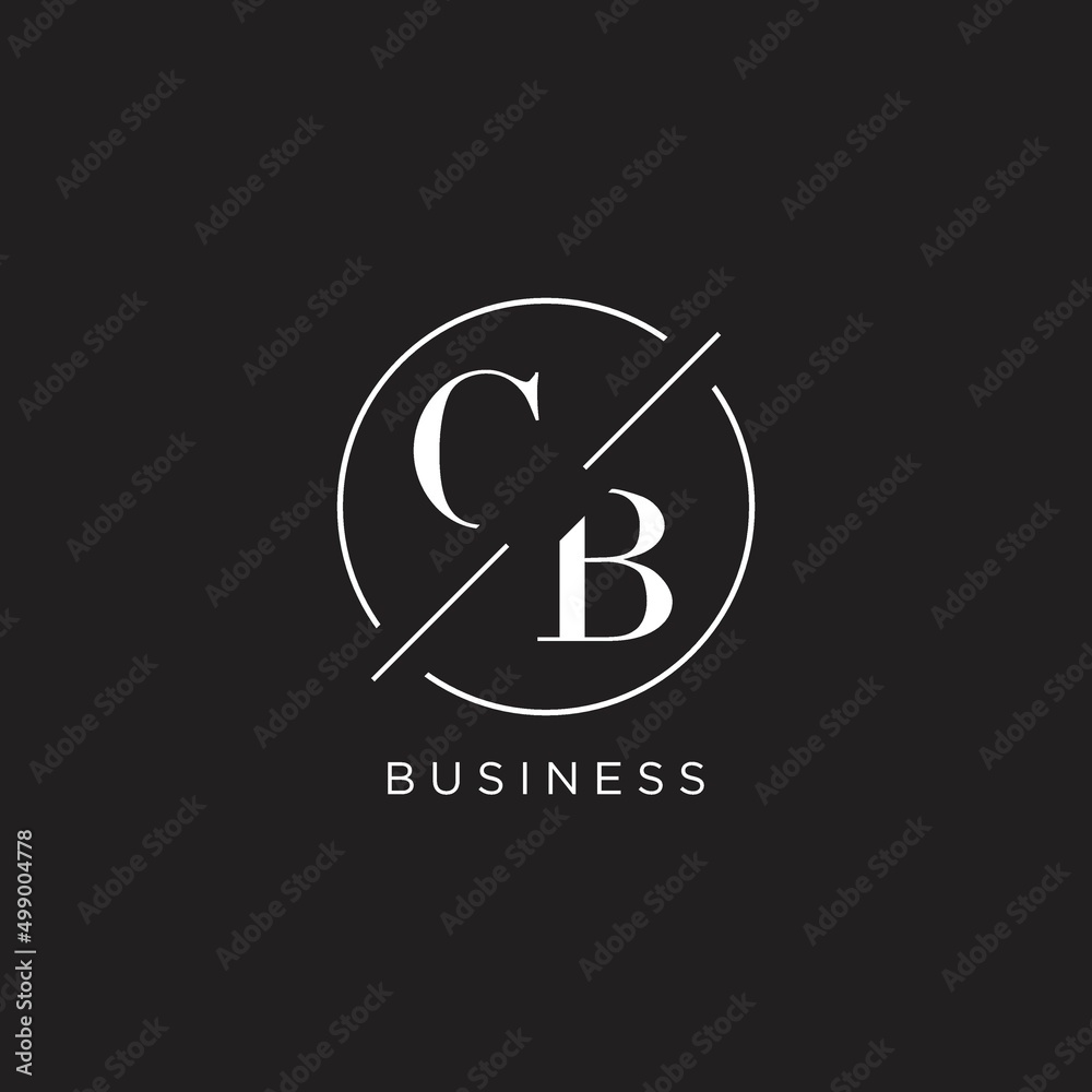 Letter CB logo with simple circle line. Creative look monogram logo ...