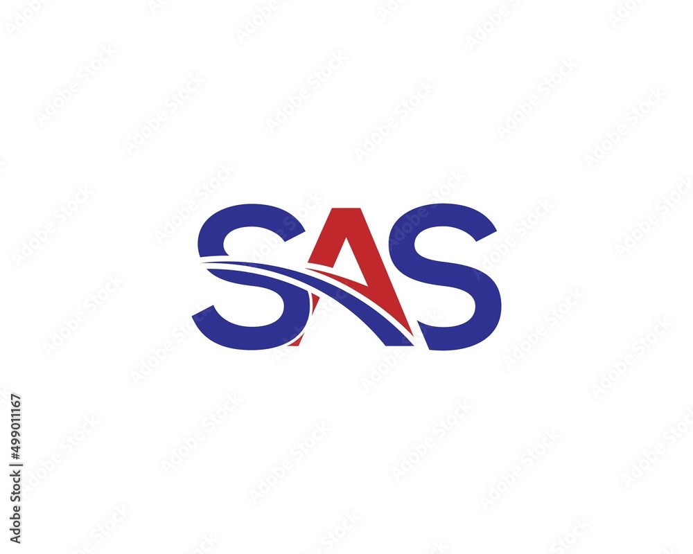 Letter SAS Initial Logo Design Idea Concept Vector illustration. Stock ...