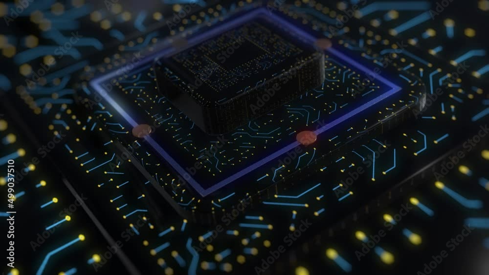 chip technology. beautiful background. electric current from moving ...