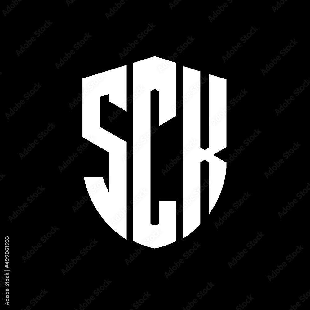 SCK letter logo design. SCK modern letter logo with black background ...