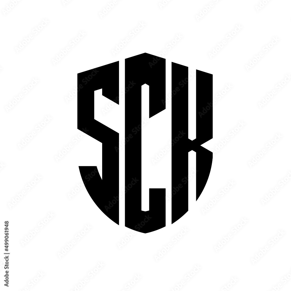 SCK letter logo design. SCK modern letter logo with black background ...