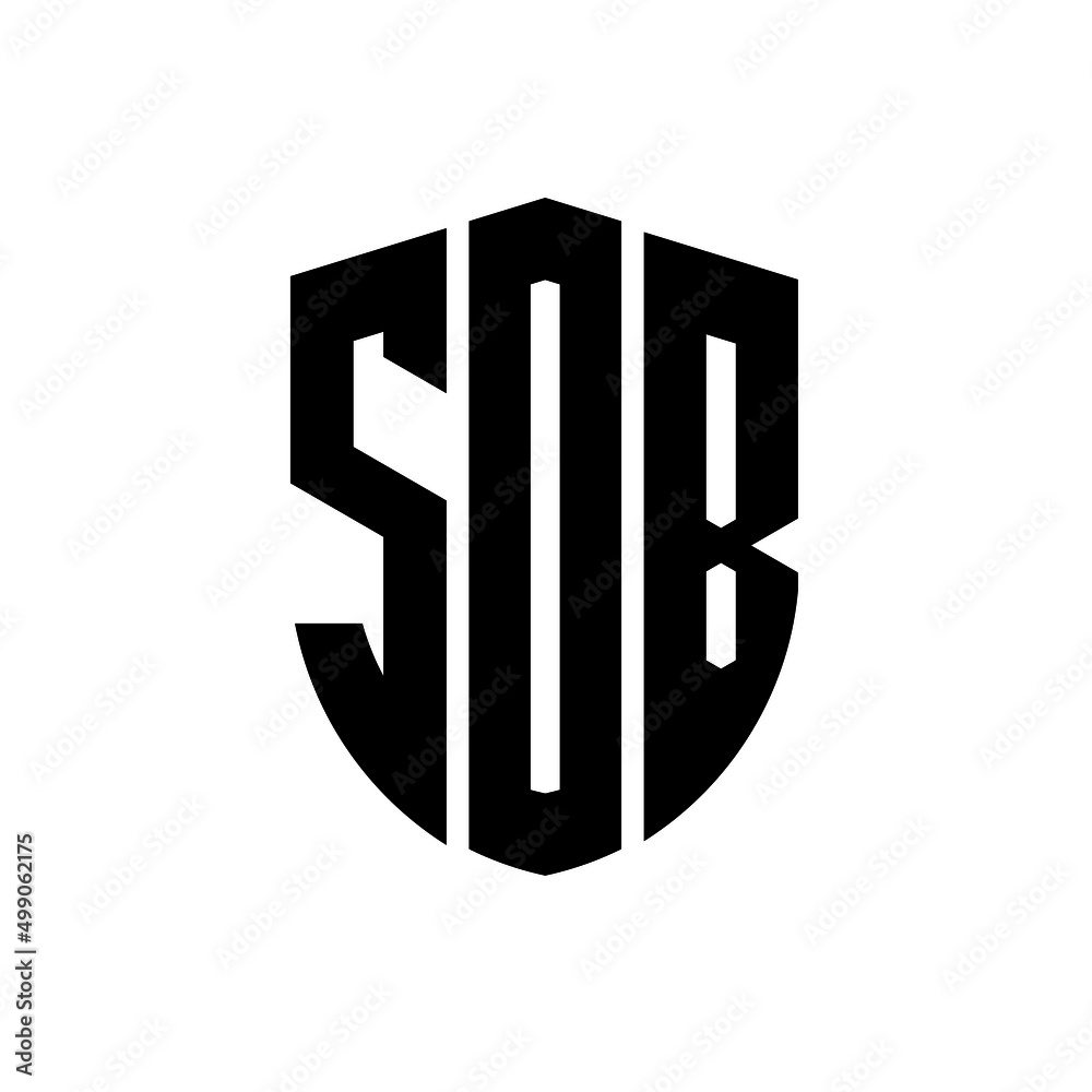 SDB letter logo design. SDB modern letter logo with black background ...