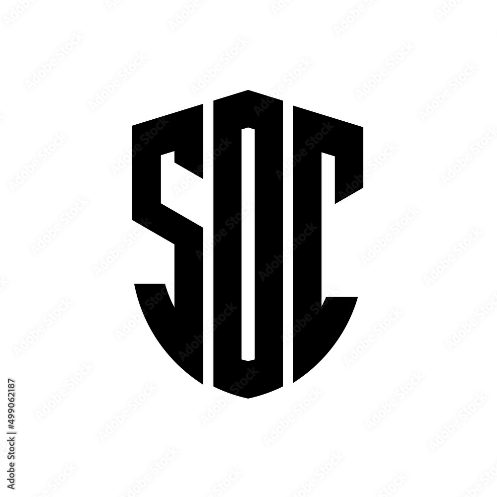 SDC letter logo design. SDC modern letter logo with black background ...
