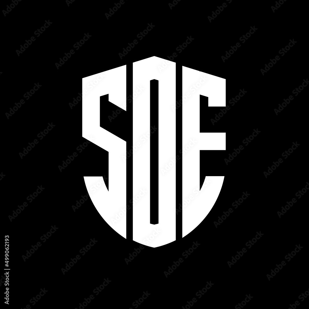SDE letter logo design. SDE modern letter logo with black background ...