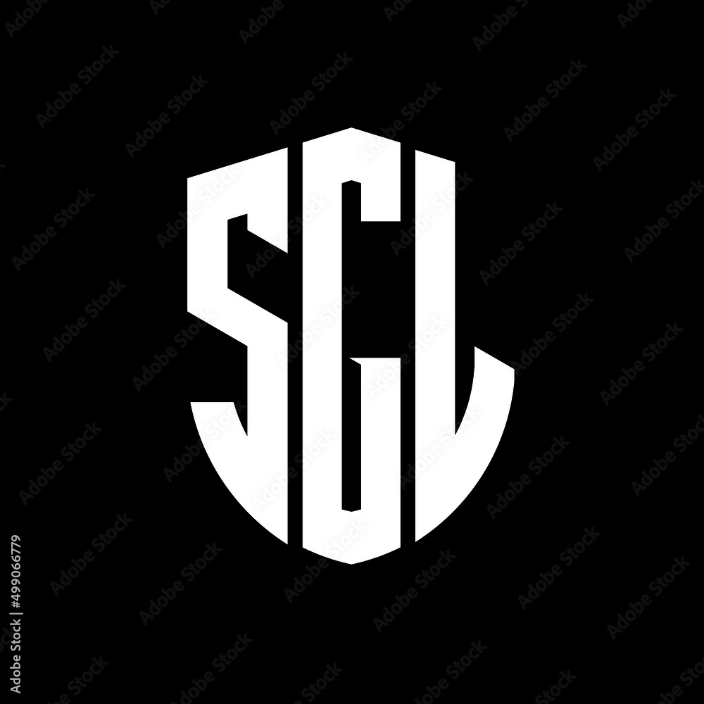 SGL letter logo design. SGL modern letter logo with black background ...