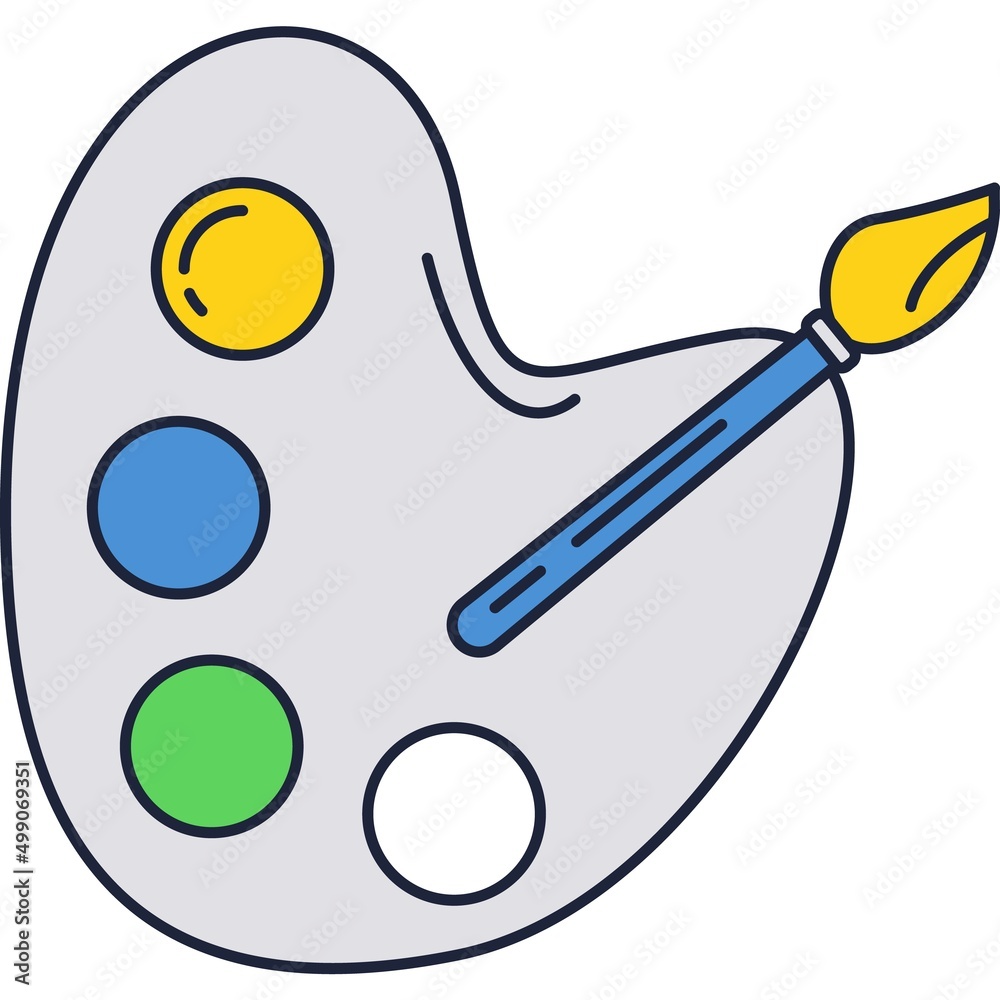 Paint pallet icon artist color palette vector Stock Vector | Adobe Stock