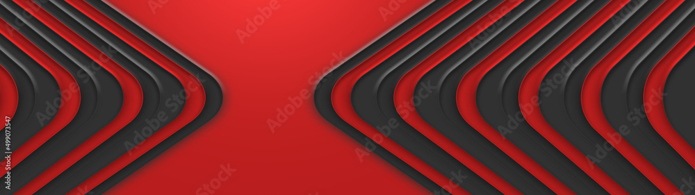 Red banner mockup. Poster information business modern design proposal ...