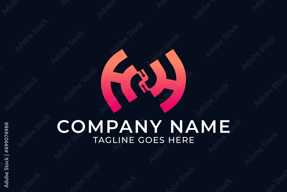 letter HH LOGO DESIGN, DOUBLE H MINIMALIS LOGO DESIGN, INTERNET LOGO ...