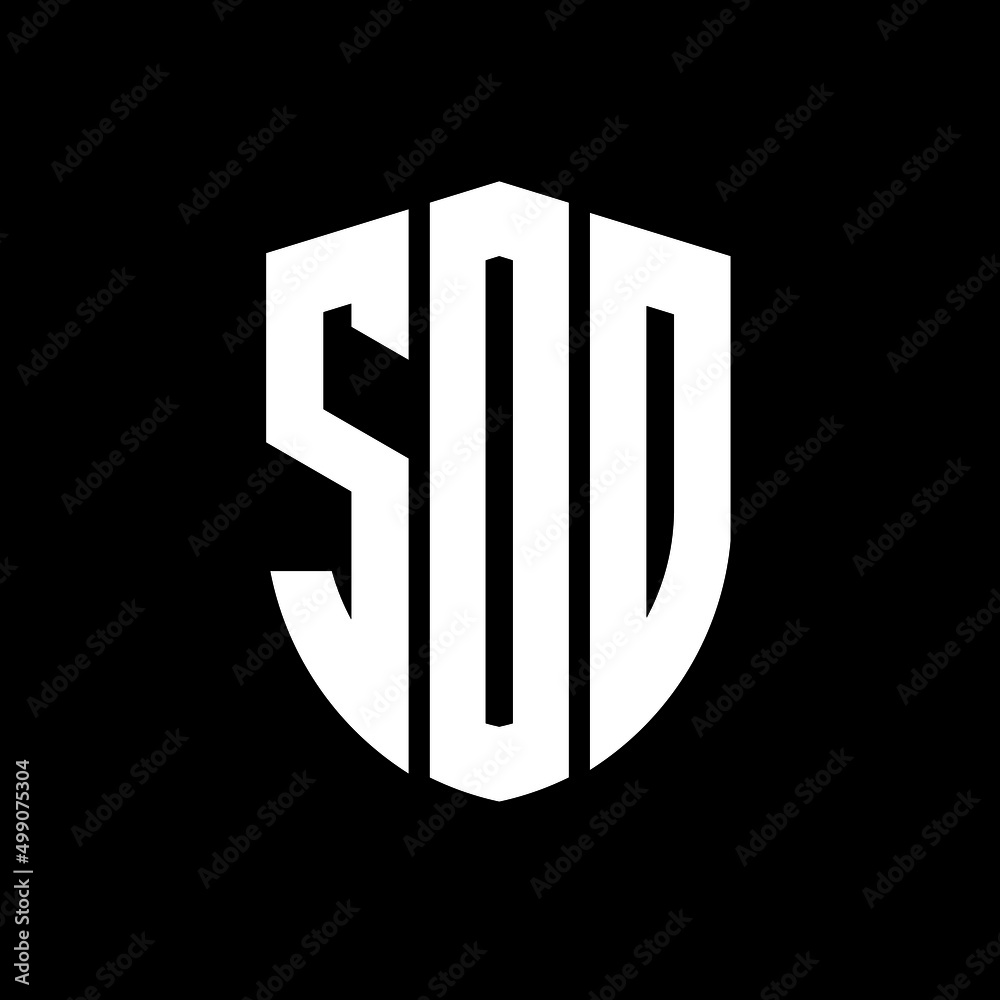 SOO letter logo design. SOO modern letter logo with black background ...