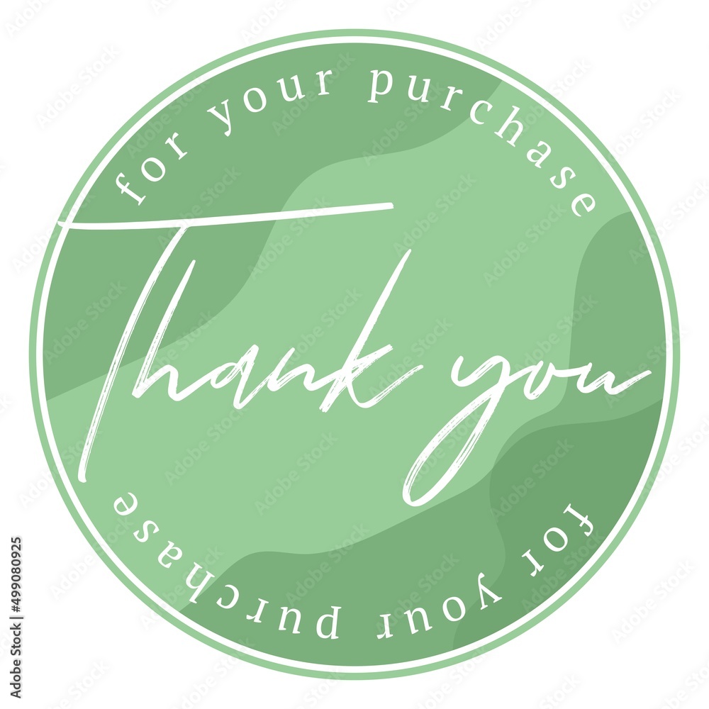 Thank you for your purchase card design for online buyers illustration ...