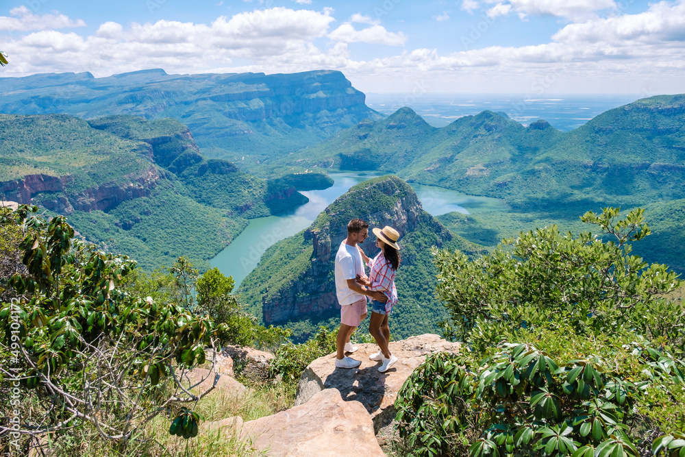 Panorama Route South Africa, Blyde river canyon with the three ...