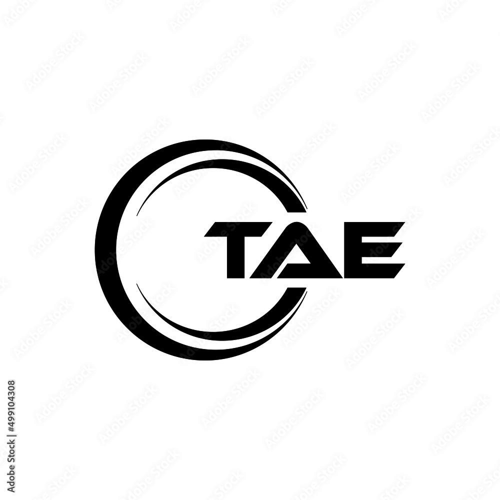 TAE letter logo design with white background in illustrator, vector ...