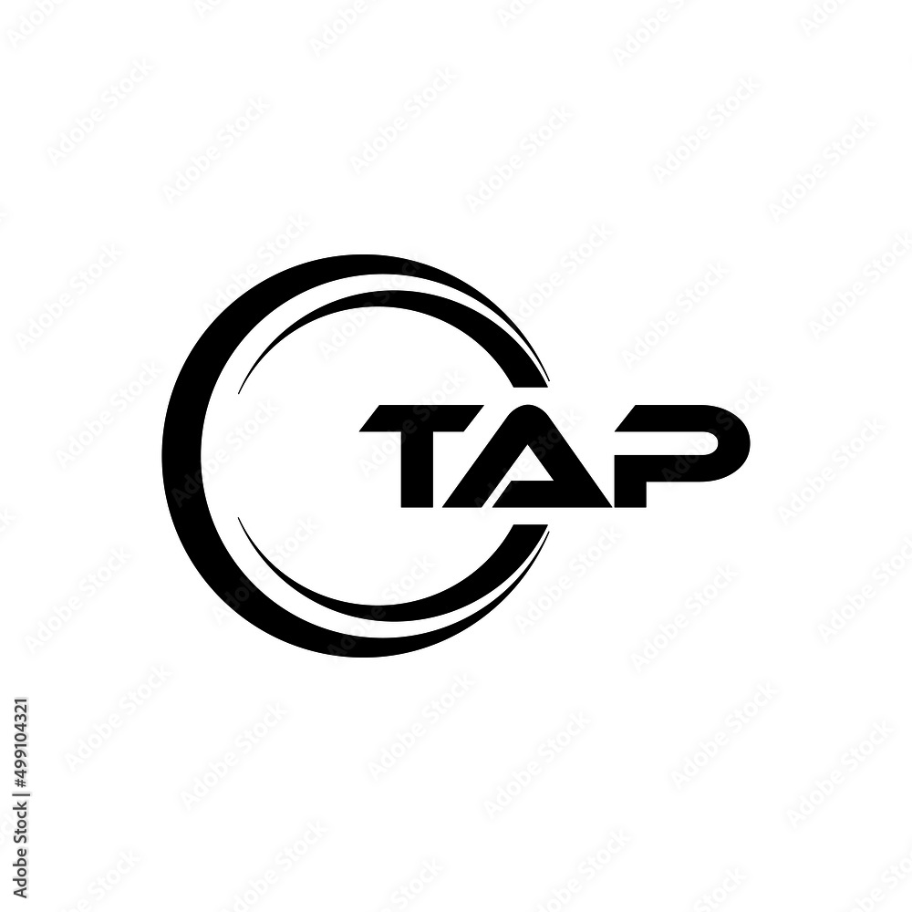 TAP letter logo design with white background in illustrator, vector ...