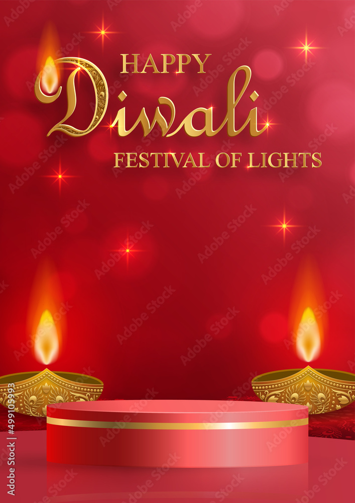 3d Podium round stage style, for Diwali, Deepavali or Dipavali, the ...