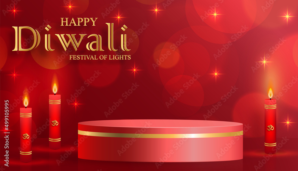 3d Podium round stage style, for Diwali, Deepavali or Dipavali, the ...