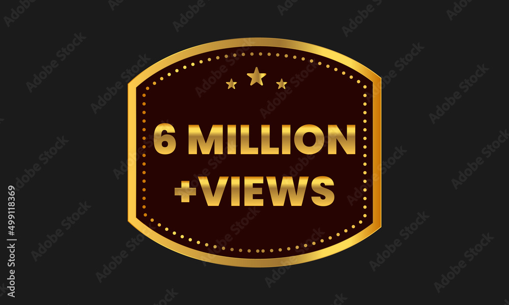 6 million views Stock Vector | Adobe Stock