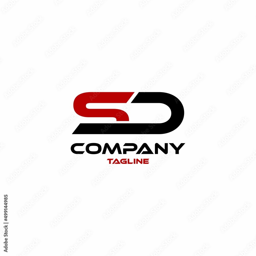 letter sd logo design template Stock Vector | Adobe Stock