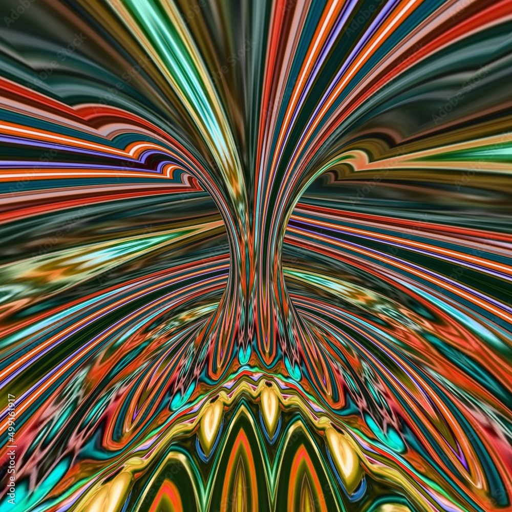 Abstract mix color and rainbow blooming rose flower traditional design ...