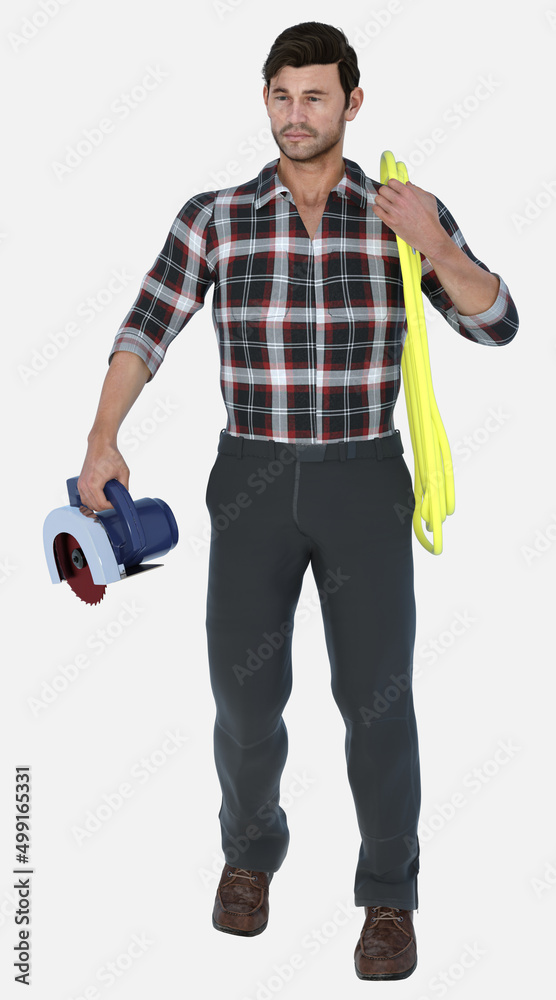 Denny is a hard-working rancher cowboy construction man - 3D ...