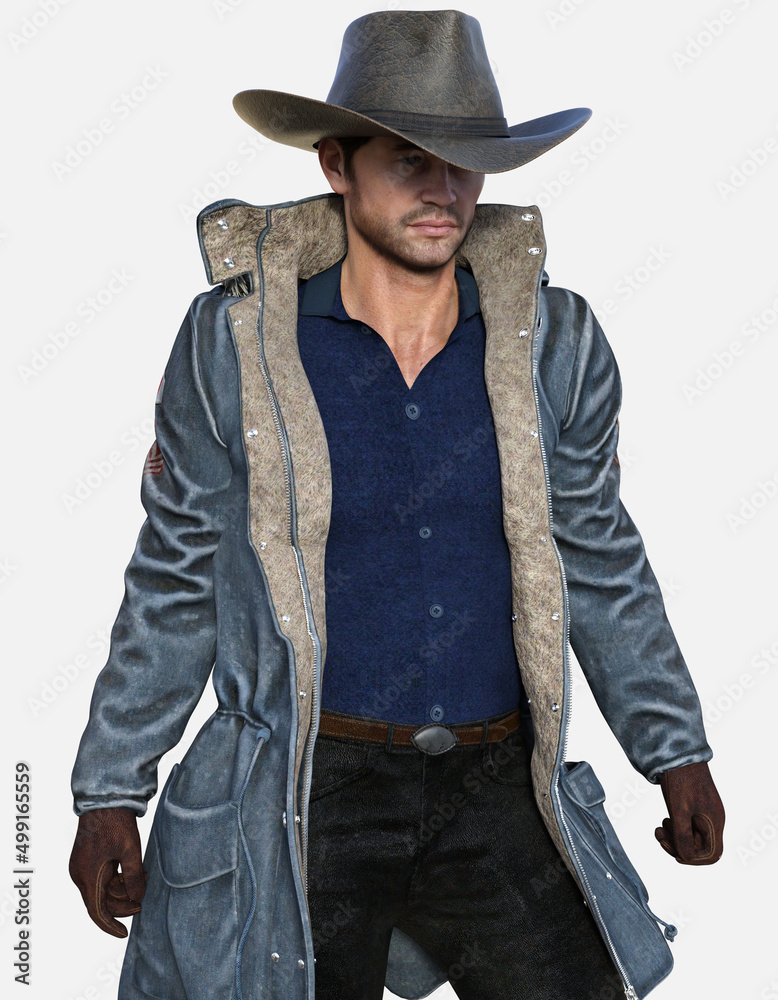 Denny is a hard-working rancher cowboy construction man - 3D ...