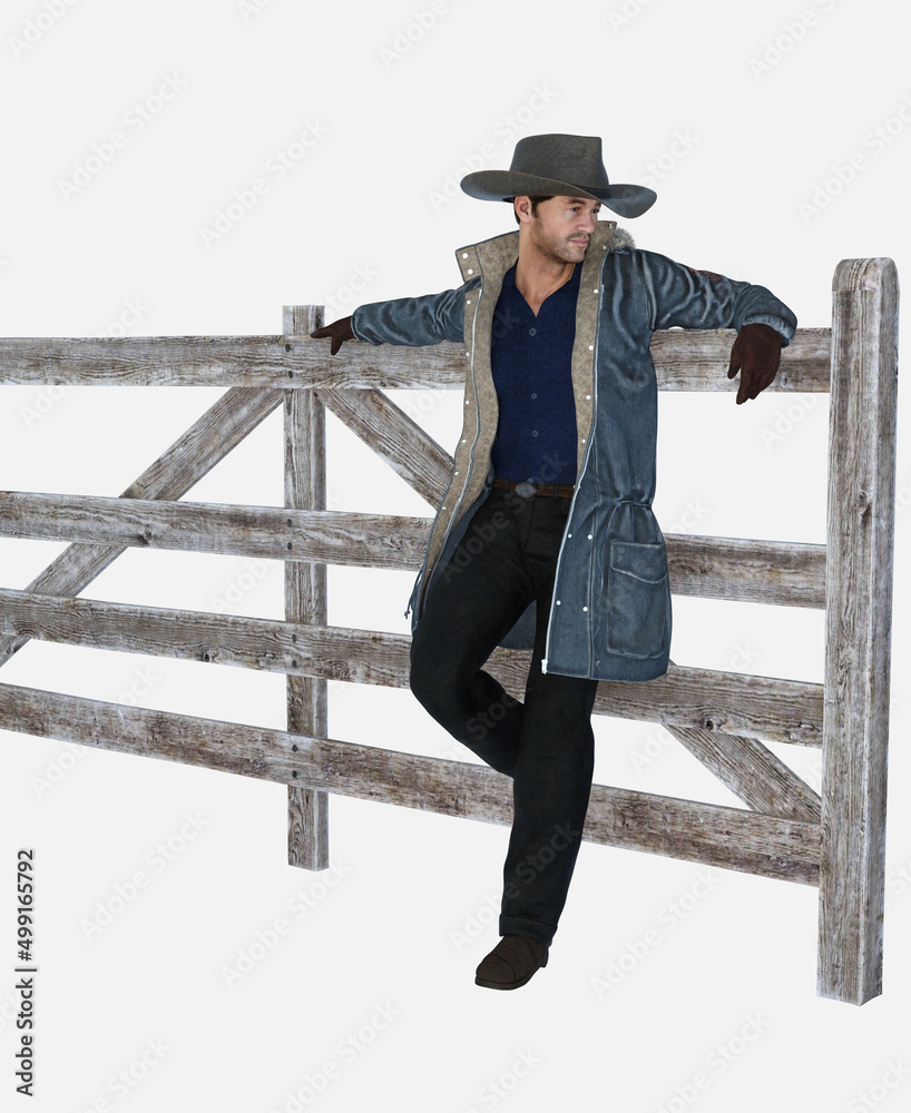 Denny is a hard-working rancher cowboy construction man - 3D ...