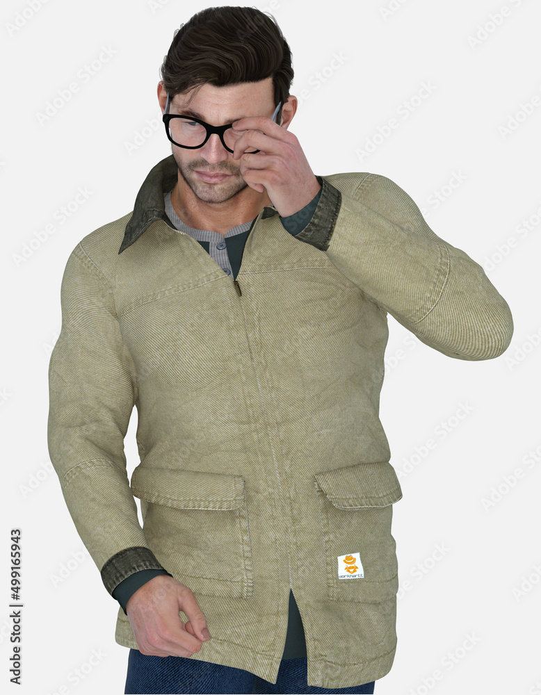 Denny is a hard-working rancher cowboy construction man - 3D ...