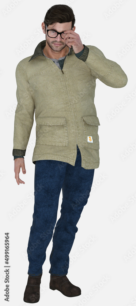 Denny is a hard-working rancher cowboy construction man - 3D ...