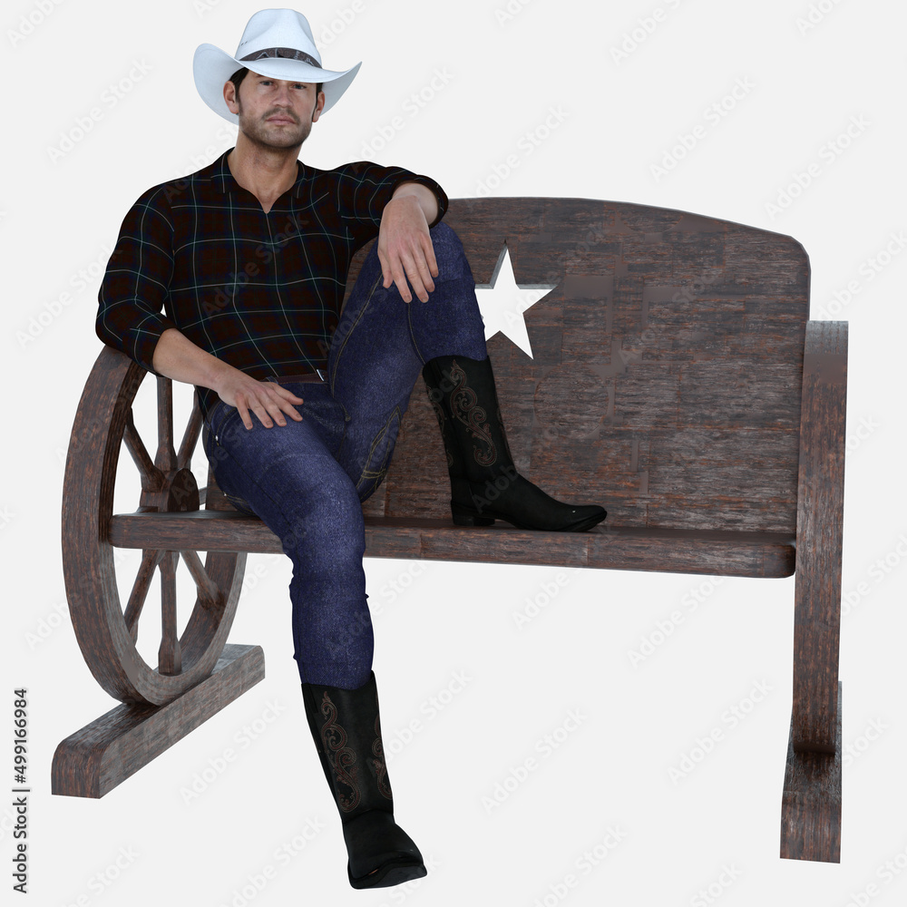 Denny is a hard-working rancher cowboy construction man - 3D ...