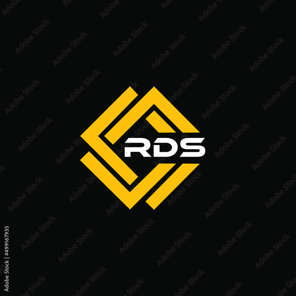 RDS 3 letter design for logo and icon.vector illustration with black ...