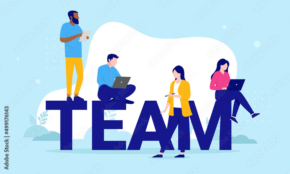 Business team - Group of businesspeople in casual clothing working and ...