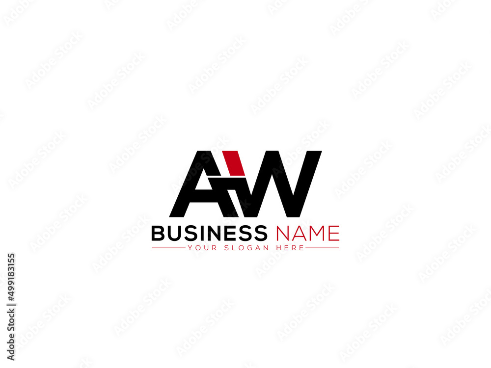 Colorful AW Logo, Creative Aw wa Logo Letter Vector Image Design For ...