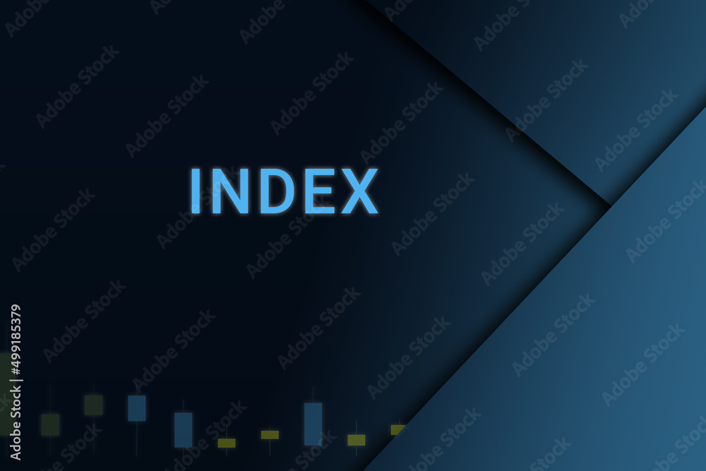 index background. Illustration with index logo. Financial illustration ...
