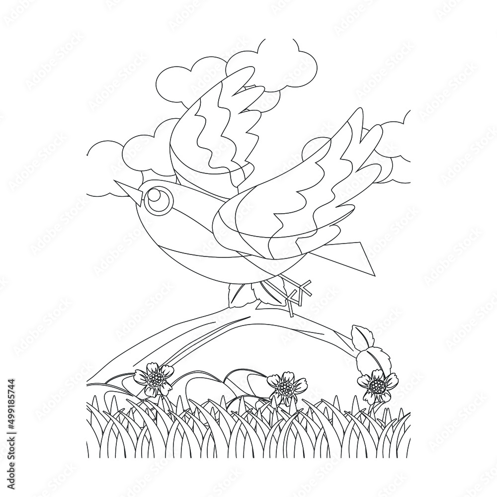 Bird Coloring Pages for Kids. Bird Coloring Page. Bird Coloring Pages ...